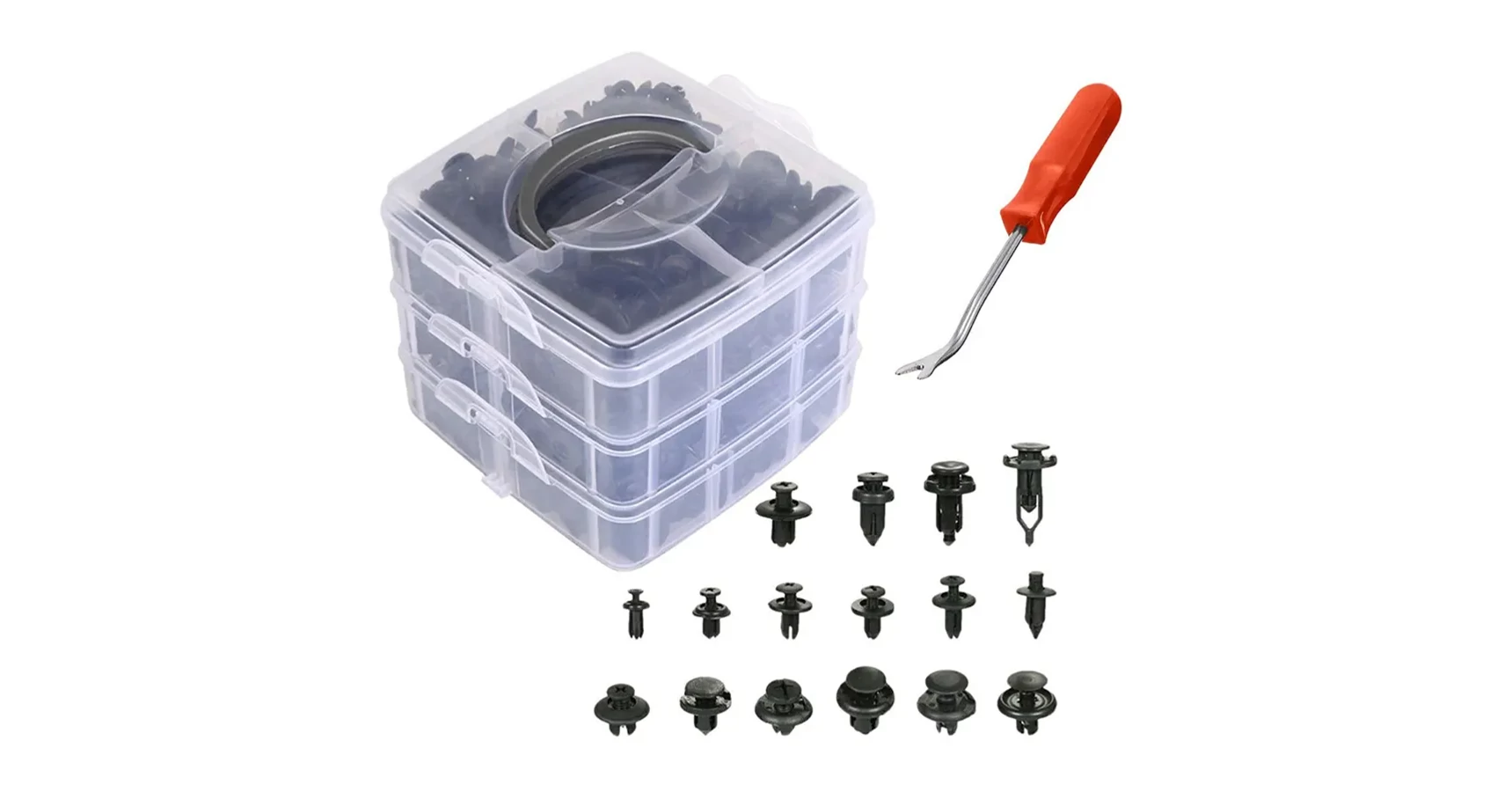 NAR0879F Autós kárpit patent készlet, kiszedő szerszámmal, 625db - Jet ...